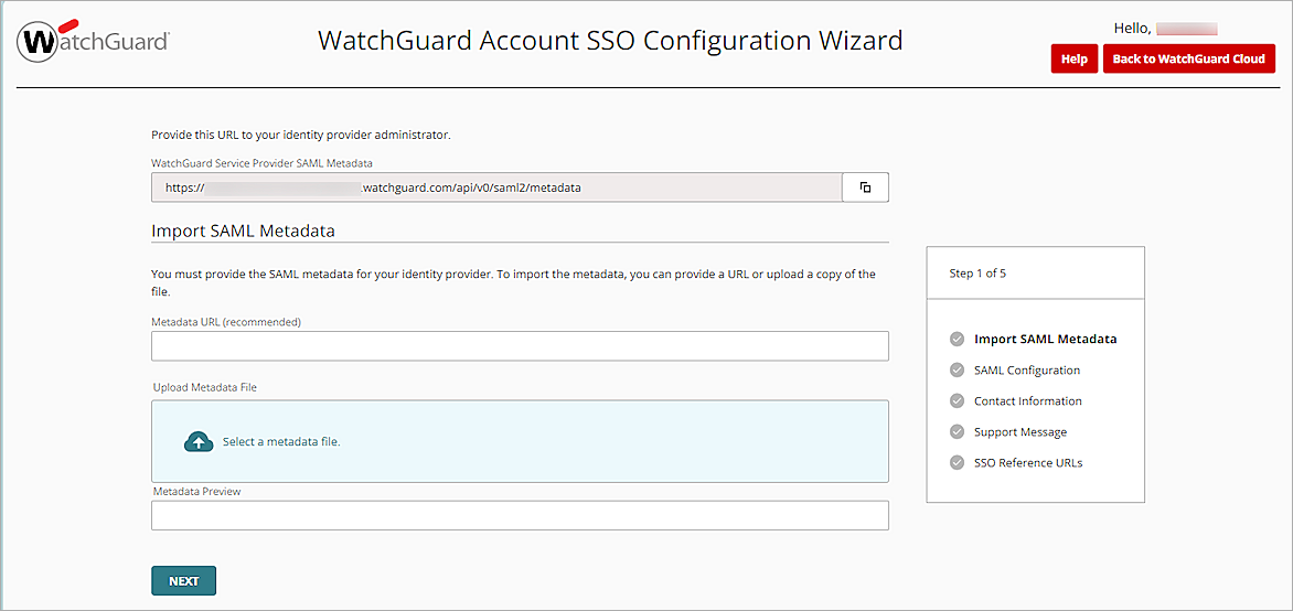 WatchGuard Account SSO Integration with Microsoft Entra ID